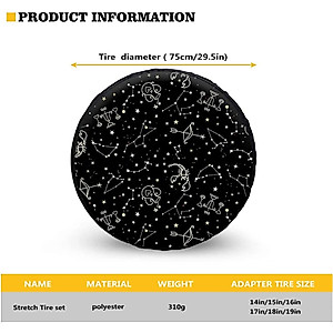 Leopard Print Spare Tire Cover Sun Protector Waterproof Wheel Cover Universal Fit for, Trailer, RV, SUV, Truck and Many Vehicle 14-19" Fits for tire Diameter 60-89cm