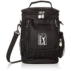 PGA Tour Unisex 10 Can Insulated Golf Cooler Bag, Black, One Size
