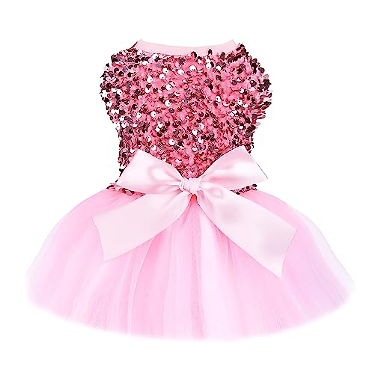 Dog Sweaters for Small Dogs Girl Winter Puppy Wedding Dress Cold Weather Pet Clothes Outfits Fleece Warm Doggie Apparel for Chihuahua Yorkie Teacup Clothing (Small, Pink)