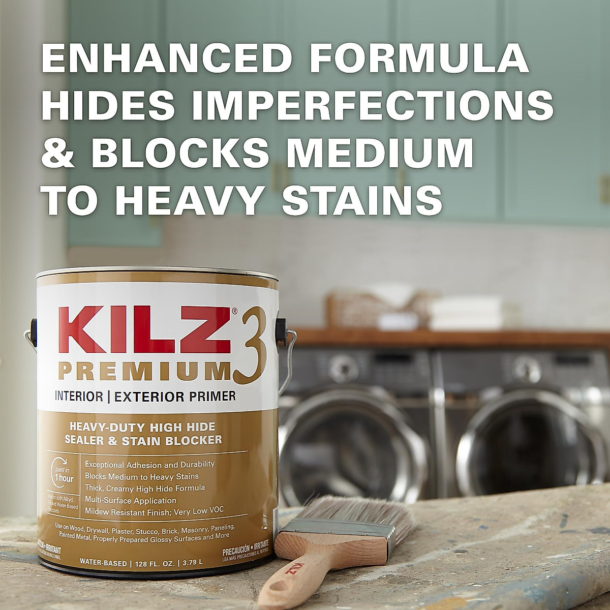 KILZ 3 Premium Primer, Interior/Exterior, 5 Gallon