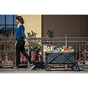 ONIVA - a Picnic Time Brand - Adventure Wagon Folding Wagon - Wagon Cart - Sport Utility Wagon - Beach Wagon Collapsible, (Dark Gray) 35.6 x 18.9 x 21.9