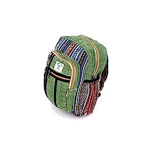 Unique Design100% Himalaya Hemp Backpack Small Backpack Hippie Backpack Festival Backpack Hiking and Tablet Backpack FAIR TRADE Handmade with Love.
