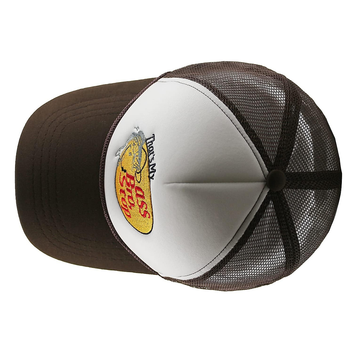 That's My Ass Bro,Stop Trucker Cap Embroidery Fishing Foam Mesh Hat - Funny Naughty Snapback Truck Hat Embroidered Baseball Cap White