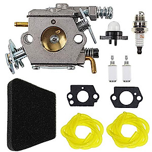 AUTOKAY 545081885 Carburetor Fits for Walbro W-20 WT-324 WT-624 Carb Carby Craftsman Poulan Sears with Fuel Filter Spark Plug