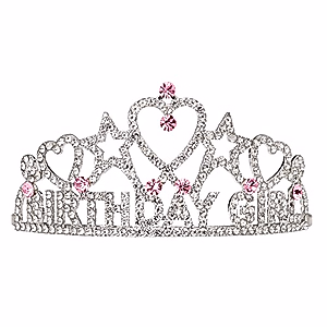 xo, Fetti Birthday Girl Tiara | Rhinestone Metal Birthday Supplies, Bday Girl Decoration, Princess Party Celebration