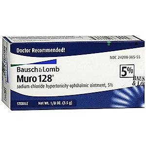Bausch & Lomb Muro 128 Ointment 5% 2-Pack 7 g (Pack of 3)