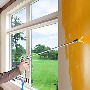 JMIATRY 3 Packs Airless Paint Sprayer Extension, 3 Size Paint Sprayer Extension Wand with Red Guard, Paint Sprayer Extension Pole for Airless Sprayers (8 inch / 12 inch / 15 inch)