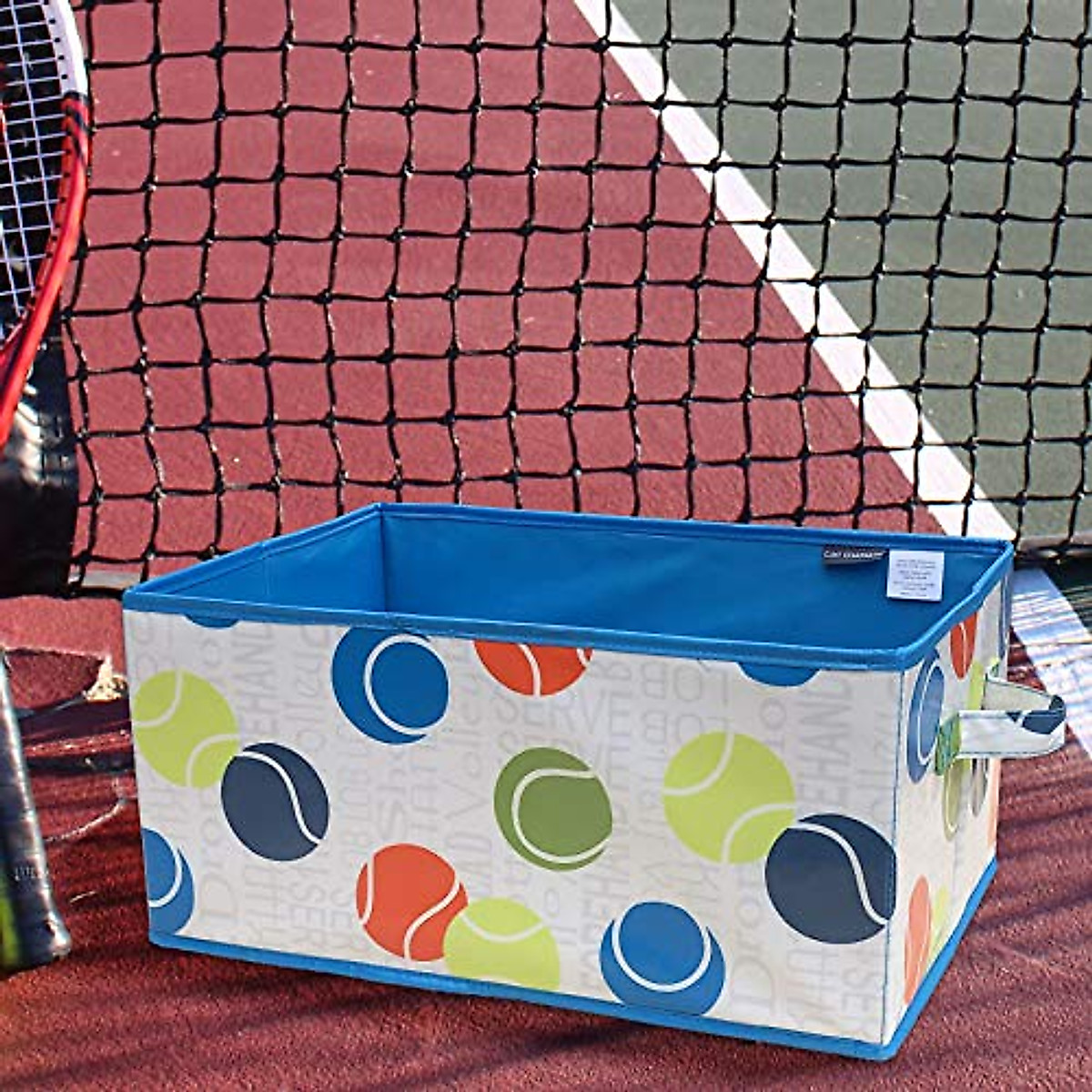 Passion for Tennis Collection 17"x12"x8" Storage Bin (White Background)