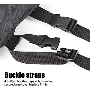 Hengme 5 Piece Bar Height Patio Dining Set Covers, 66 Inch Outdoor Waterproof Square Wicker Bar Table & Chair Sets Cover for Square Table and 4 Chairs - 66"W x 66"D x 38"H