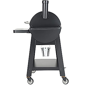 VEVOR Smoker Grill, Portable Wood Pellet Grill with Cart, 8 IN 1 BBQ Grill with PID Temperature Control for Outdoor Cooking, Barbecue Camping, Picnic, 730 sq, Patio and Backyard, Black