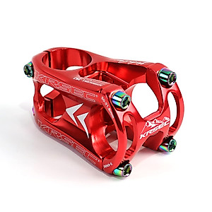 ZTZ Mountain Bike Stem,31.8mm 50mm Bicycle Aluminum Alloy Short Handlebar Stem for Most Bicycle, Road Bike, Mountain Bike, Cycling Handlebar Accessories (Red)