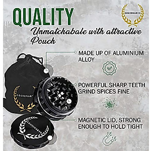 LEGIONARYS Spice & Herb Manual Grinder 2.4” – Durable and Easy Grip Herb Grinder