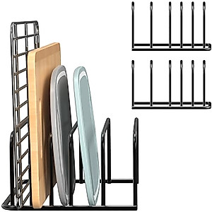 Fikoksol Cutting Board Organizer, [2-Pack] Cutting Board Holder Rack Baking Cookie Pan Sheets Cooling Small Racks Storage Stand for Kitchen Cabinet Countertop Bakeware Organizer 7.08 x 5.51 x 3.15 in