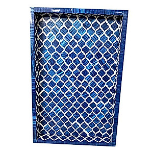 Collectibles Buy Bone Moorish Moroccan Inlay Tray Handmade Damask Blue & White All Purpose Serving Tray Designer Royal Trays Home Decorative … (Blue)