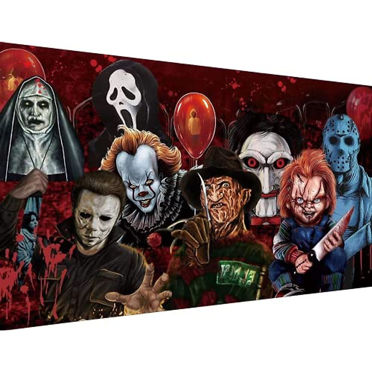 koemhxb Halloween Paint by Number for Adults(24x16 inch),Large Paint by Numbers Kits for Adults Beginner,Halloween Painting by Numbers for Home Wall Decor