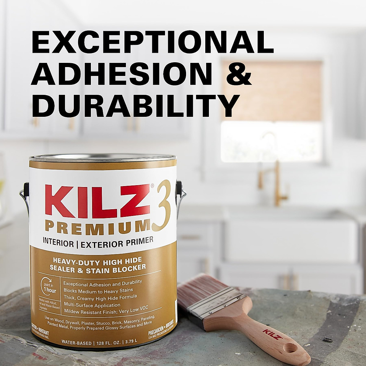 KILZ 3 Premium Primer, Interior/Exterior, 5 Gallon
