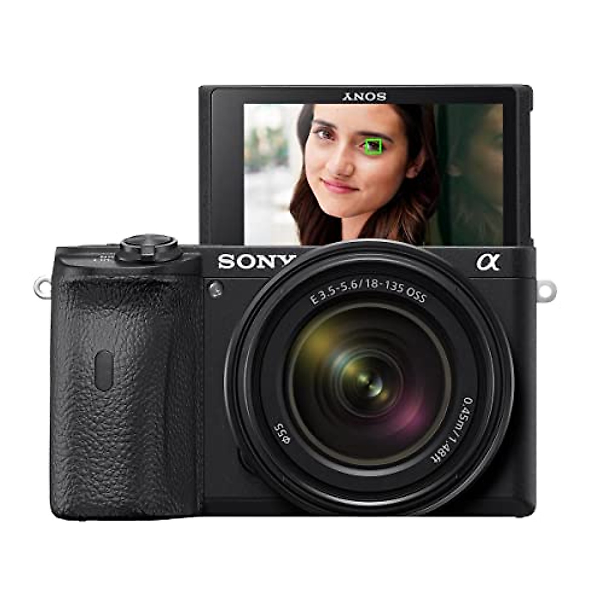 Sony Alpha a6600 Camera with 18-135mm Lens, Bundle with 32GB Memory Card & Reader, Extra Battery & Charger, Carrying Case