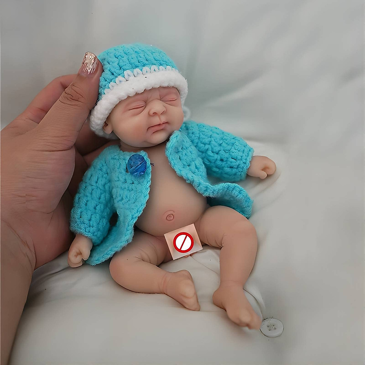 7" Girl Micro Preemie Full Body Silicone Wronged Baby Doll Lila Lifelike Mini Reborn Doll Surprice Children Anti-Stress