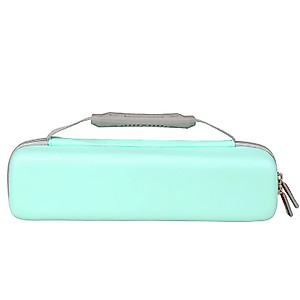 FBLFOBELI Portable Hard Carrying Case Compatible with Otamatone Electronic Musical Instrument Portable Synthesizer, EVA Travel Organizer Storage Bag (Green&Purple)