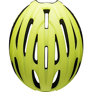 Bell Avenue LED Adult Road Bike Helmet - Matte/Gloss Hi-Viz/Black (2021), Universal Adult (53-60 cm)