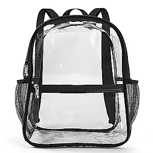 emissary Clear Backpack Stadium Approved, Heavy Duty Clear Backpacks For School, Clear Bookbag For School, See Through Backpack, Clear Plastic Backpack, Clear Concert Backpack, Transparent Backpack