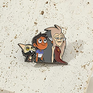 Fantasy Adventure Cartoon The Owl-House Enamel Pin Metal Brooch Badges Pins for Backpack Hat Accessories (A)