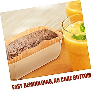 NOGRAX Loaf Bake 1 set Cake Baking Kitchen Multi-function Heat-resistant Bakery Home Wood Wooden Practical Bread DIY Household Rectangular Food Pan Liner Loaf Toast of Molds Tray Bread Baking Pan