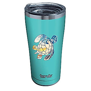 Tervis Turtle Sunset Triple Walled Insulated Tumbler Travel Cup Keeps Drinks Cold & Hot, 20oz Legacy, Stainless Steel