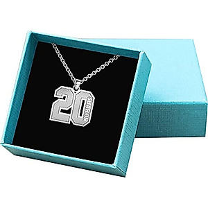 Moonlight Collections Number Necklace Personalized Jewelry Custom Number Chain 925 Sterling Silver