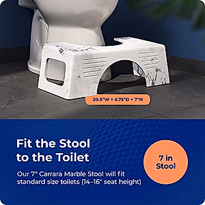 Squatty Potty Carrara Marble Toilet Stool, Gray, 1 Count