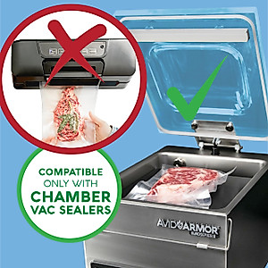 Avid Armor – Chamber Machine Pouches, Pre-Cut Chamber Vacuum Sealer Bags, Heavy Duty Seal Pouch, BPA-Free Chamber Sealer, Vacuum Chamber Pouches (250, 11x13)