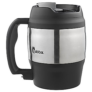 Bubba Classic Insulated Mug, 52oz Double-Insulated Mug with Handle, Bottle Opener, and Tightly Sealed Lid, Keeps Drinks Hot or Cold for Hours, Licorice