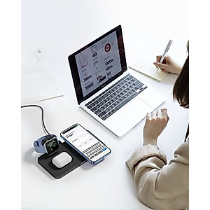 Wireless Charging Pad, GEEKERA 3 in 1 Magnetic Wireless Charger, Mag Safe Charging Station for iPhone 14/13/12 Pro Max/Pro/Mini, Apple Watch Ultra/SE/8/7/6/5/4/3/2, AirPods Pro/3