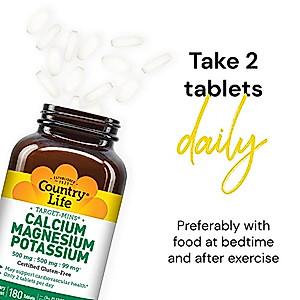 Country Life Target-Mins - Cardiovascular Health Support with Magnesium, Potassium & Calcium, Free-Form Amino Acids, Zinc-Free Electrolyte Supplement
