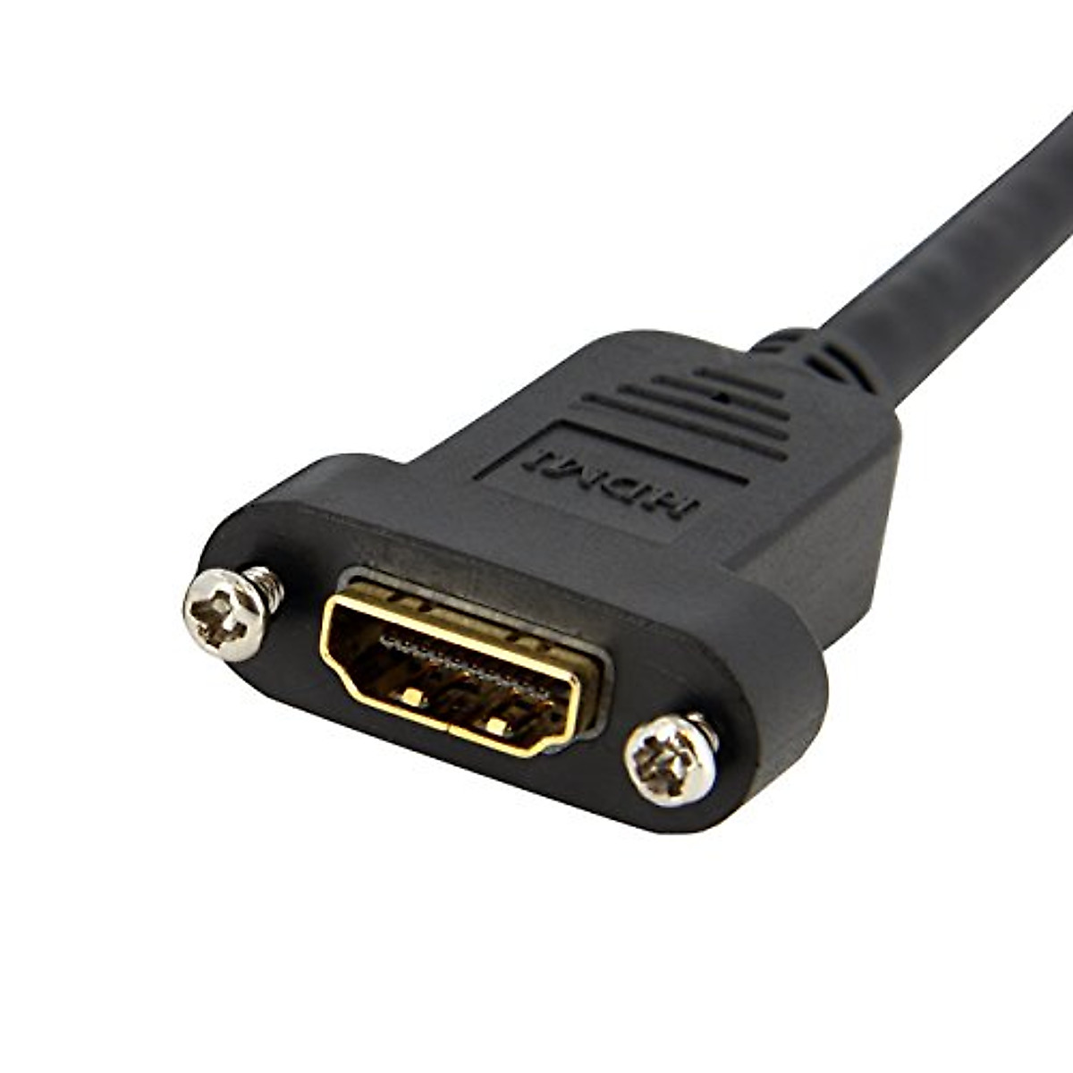 StarTech.com 3ft HDMI Female to Male Adapter, 4K High Speed Panel Mount HDMI Cable, 4K 30Hz UHD HDMI, 10.2 Gbps Bandwdith, 4K HDMI Female to HDMI Male, HDMI Panel Mount Connector Cable (HDMIPNLFM3)