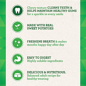 Greenies Teenie Natural Sweet Potato Flavor Dental Dog Treats, 12 oz., Count of 43