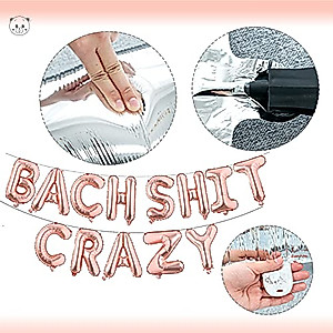 KARAQY Rose Gold Bachelorette Decoration - Bridal Shower Balloon Decor, Bride to Be Party Backdrop