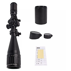 MYMY Premium Quality, 6 24x50mm AOL Scope W Front AO Adjustment. Red/Green mil dot Reticle with Black