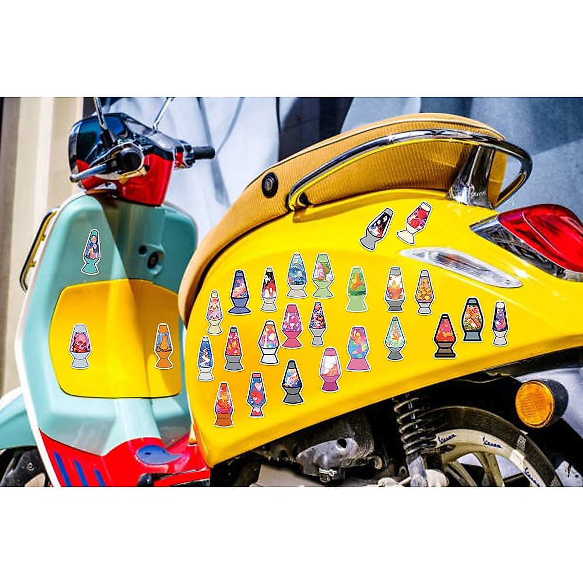 100PCS Cute Lava Lamp Stickers for Kids,Water Bottle Stickers Waterproof Vinyl Stickers for Phone Skateboard Laptop,Kawaii Aesthetic Stickers Packs for Kids Girls Teens