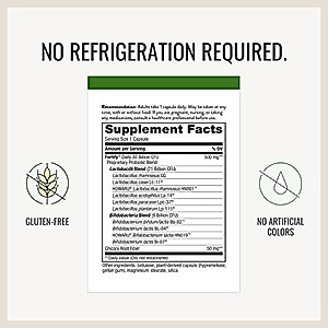 Nature's Way Fortify Daily Probiotic + Prebiotic for Men and Women, 30 Billion Live Cultures, Digestive and Immune Health Support* Supplement, 30 Capsules