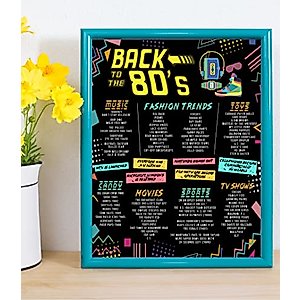 Katie Doodle 80s Party Decorations and Supplies - Includes Vintage 11x14 inch Back-to-the-1980s Theme Poster [Unframed]