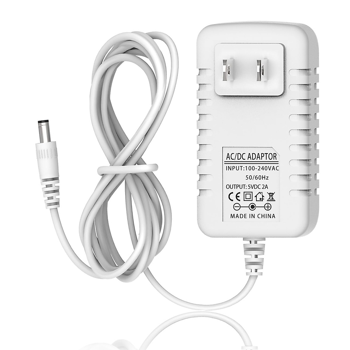 BOEEA 5V Power Cord Replacement for Graco Duetsoothe Swing, Charger for Simple Sway and Nova Baby Swing, 6.6 Ft Charging Cable, White