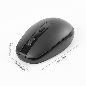 Rii Wireless Mouse RM700 2.4G Silent Mouse with USB Receiver for Laptop,PC,Mac,Chromebook,Windows (Black)