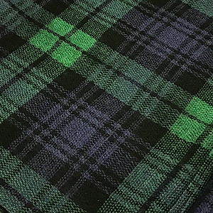 Bowbear Soft Touch Winter Warm Tartan Infinity Scarf, Blue and Green