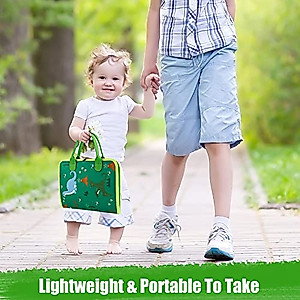 beefox Busy Board Montessori Toys for 1 2 3 4 Year Old -Fine Motor Skills & Travel Essentials Toys - Preschool Learning Activities Educational Gift for Toddlers (Dinosaur)