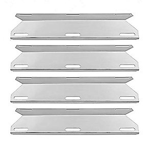 SHINESTAR 4-Pack Stainless Steel Grill Heat Plate Replacement Parts for Charmglow 720-0304, Nexgrill 720-0304, Permasteel PG-50400-S and Other Gas Grill Models, 17 5/16