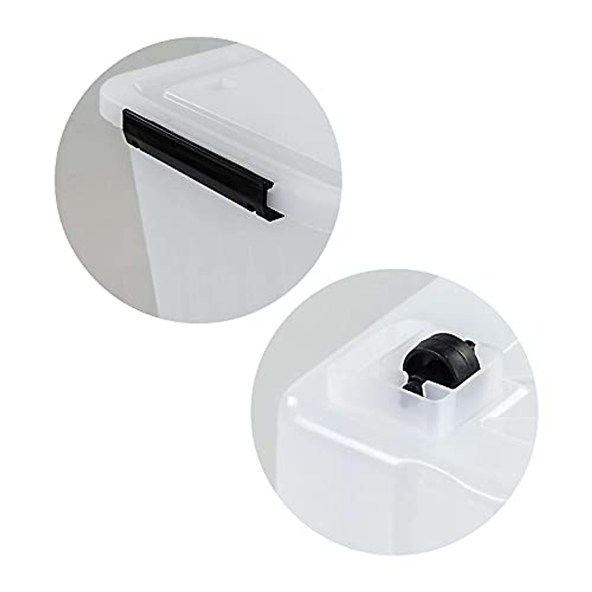 Waikhomes Set of 4 Large Plastic Storage Box with Lid, 30 L Latching Storage Box Bin, Clear