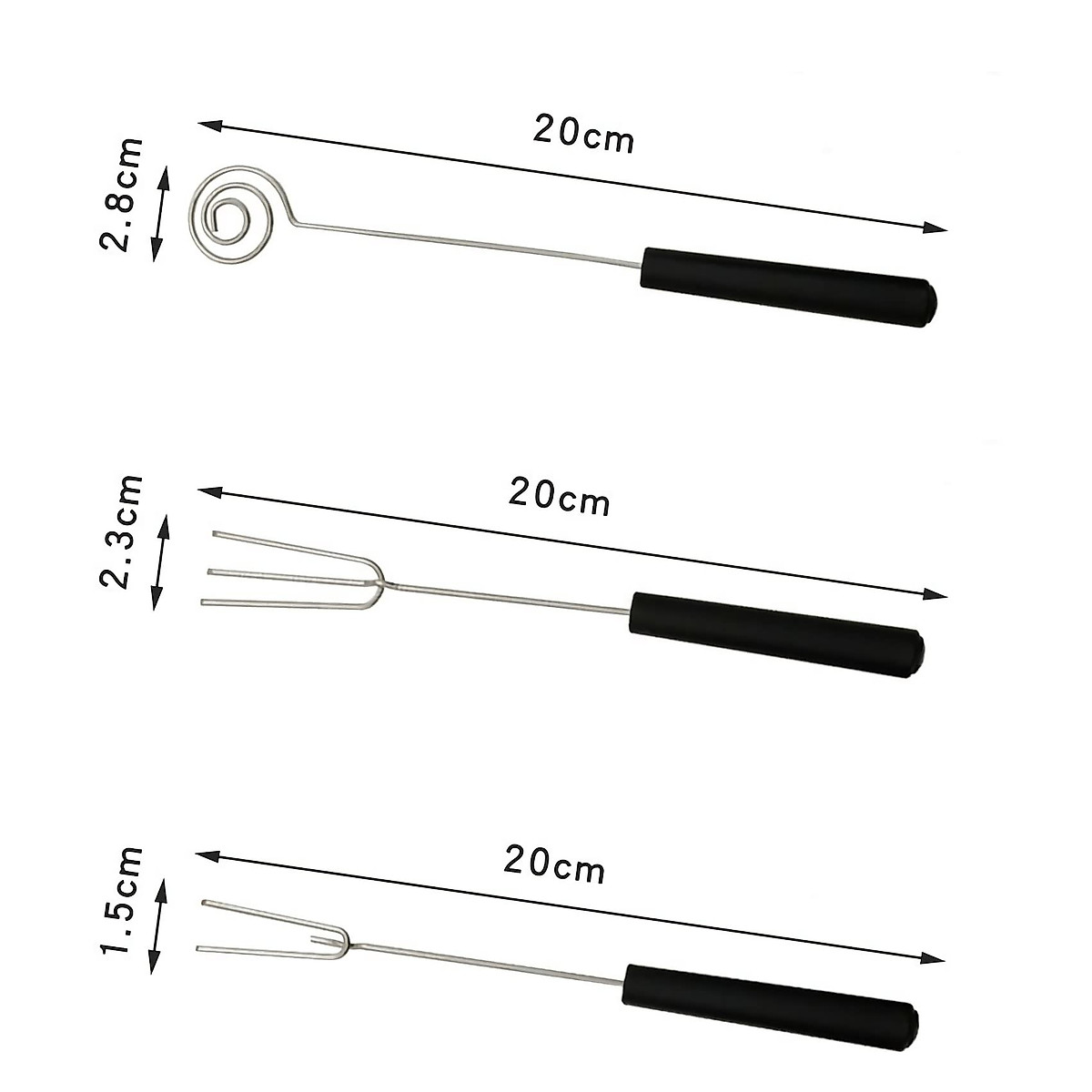 10PCS Dipping Fork Set ,Stainless Steel Candy DIY Bakeware Accessories ,Dipping Forks for Chocolate, Pralines and Truffles, Durable and Reliable Silver 10