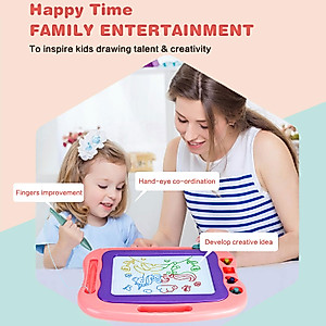 Wellchild Magnetic Drawing Board,Toddler Toys for Girls Boys 3 Year Old Gifts,Magnetic Doodle Board for Kids,Large Etch Magnet Sketch Doodle Pad Christmas Easter Valentines Day Gifts for Kids