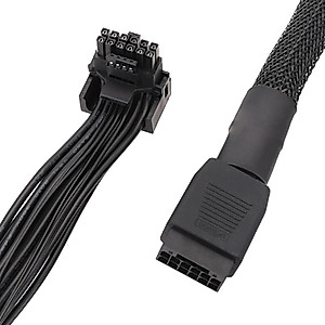 Garende Pci-E 5.0 Extension Cable 16Pin to 16(12+4) Pin 90 Degree Data Computer Female to Male Extension Cable Game 12Vhpwr Video for Graphics Card, Option 2